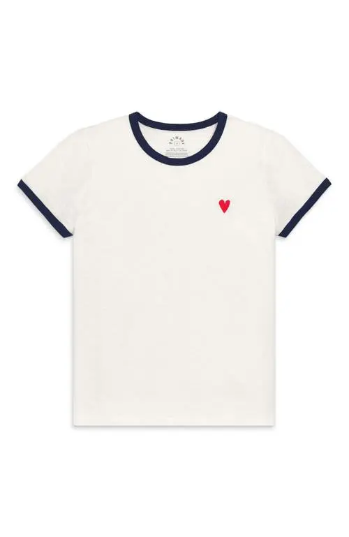PRIMARY Embroidered Heart Ringer Tee