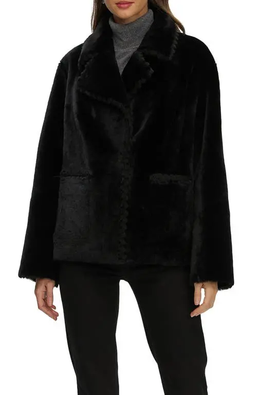 Gorski Reversible Shearling Jacket With Embroidered Trim