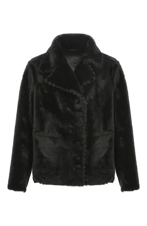 Gorski Reversible Shearling Jacket With Embroidered Trim