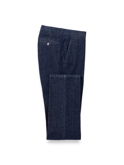 PAUL FREDRICK Denim Five Pocket Pants - Dark Blue