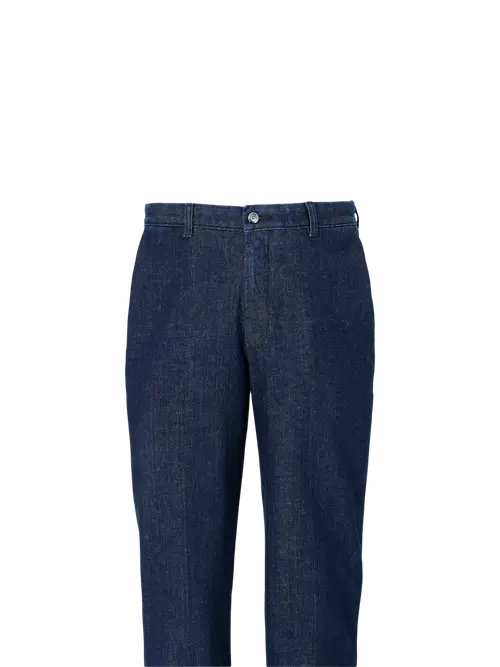 PAUL FREDRICK Denim Five Pocket Pants - Dark Blue
