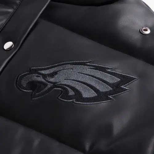 OFF SEASON Philadelphia Eagles Faux Leather Puffer Jacket