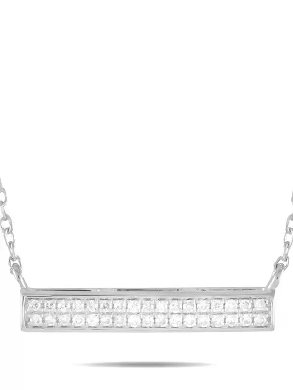 LB EXCLUSIVE 14k White Gold Diamond Pendant Necklace - Silver