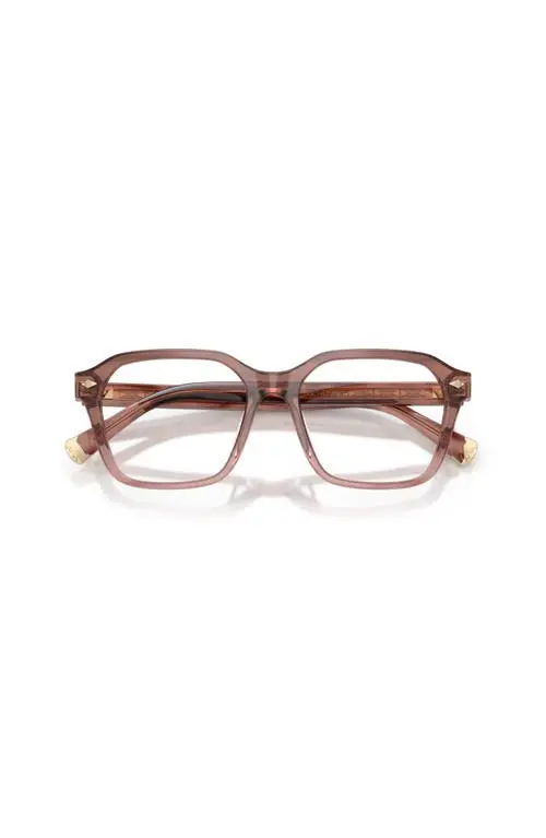 Brunello Cucinelli 53mm Rectangle Optical Glasses - Violet