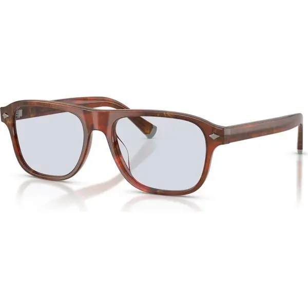 Brunello Cucinelli 55mm Rectangle Eyeglasses - Brown