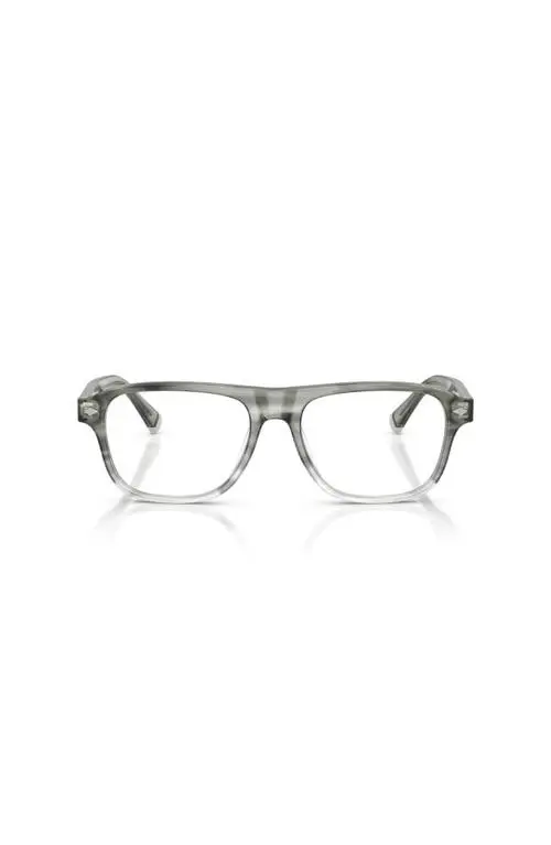 Brunello Cucinelli 55mm Rectangle Eyeglasses - Grey