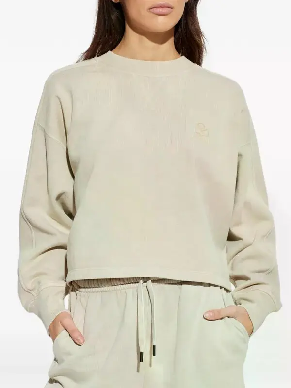 MARANT ETOILE Embroidered Sweatshirt - Neutrals