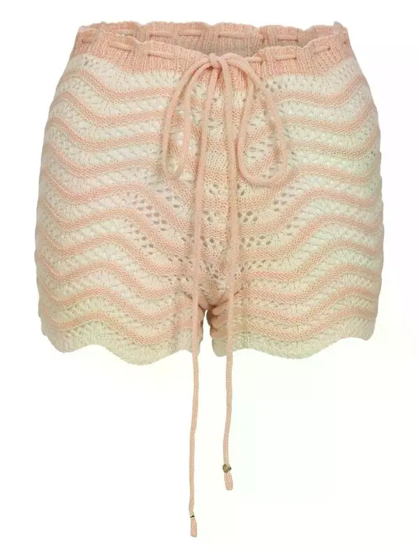 BANANHOT Knitted Drawstring Shorts - Pink