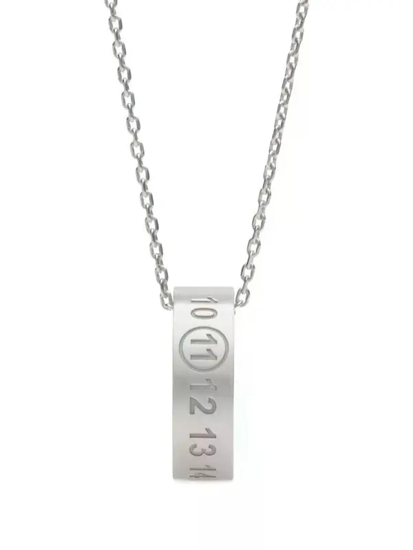 MAISON MARGIELA Number Reference Pendant Necklace - Silver