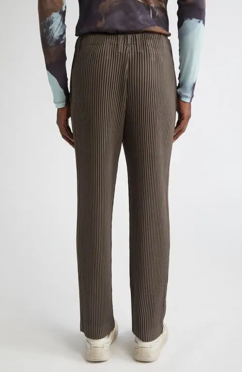 Issey Miyake Tailored Pleats Straight Leg Pants