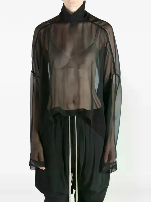 Rick Owens Jumbo Tabard Sheer Blouse