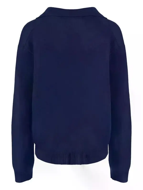 Arch4 Polo-collar V-neck Sweater
