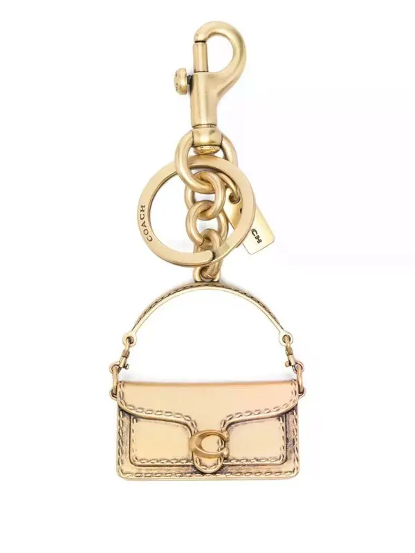 COACH® Mini Bag Keyring Chain - Gold