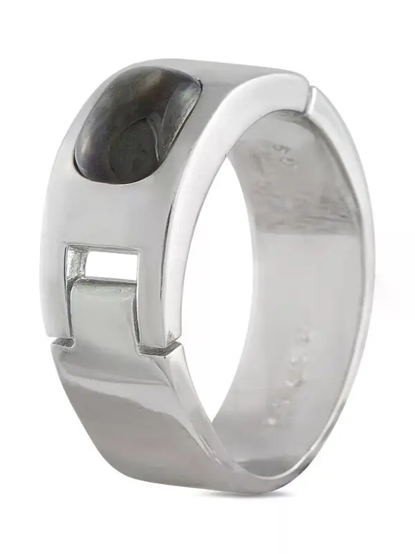 Hermès 18k White Gold Quartz Ring - Silver