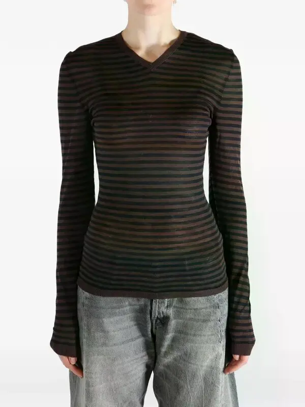Paloma Wool Striped V-neck Top