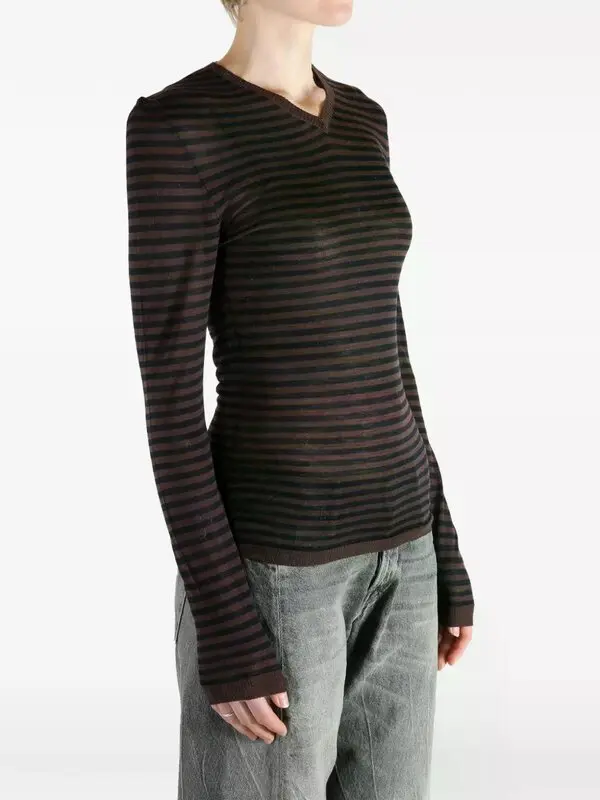 Paloma Wool Striped V-neck Top