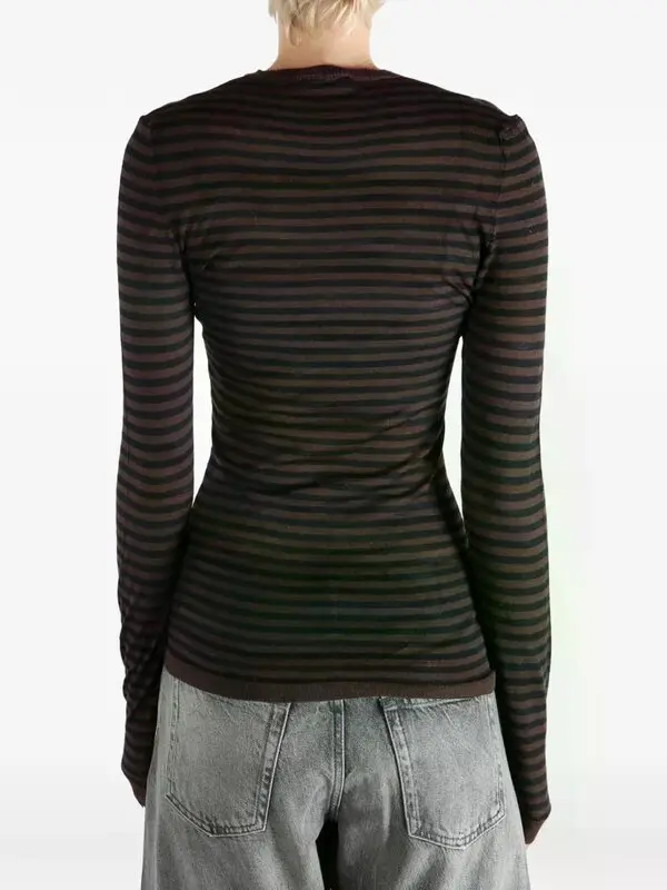 Paloma Wool Striped V-neck Top
