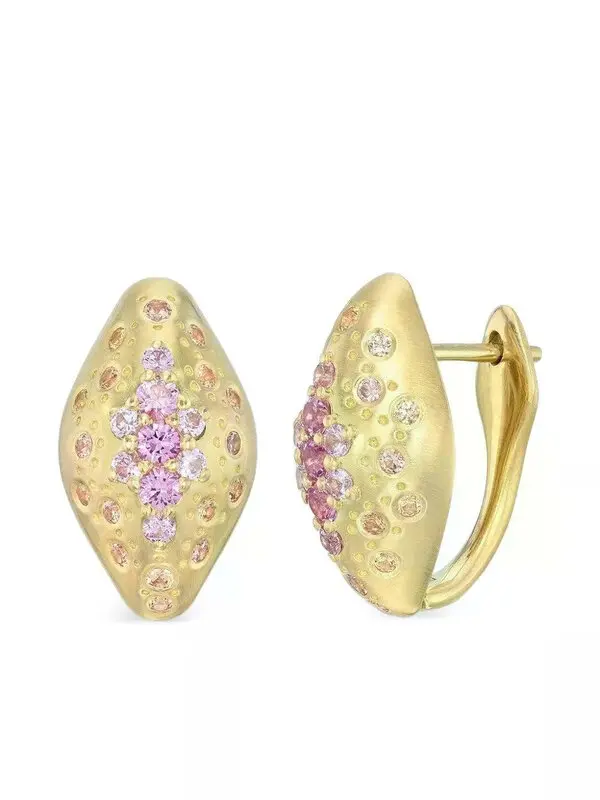 MEREDITH YOUNG Sapphire Huggie Earrings - Gold