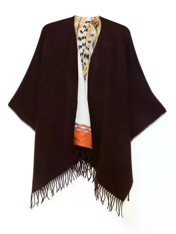 FERRAGAMO Fringed Shawl - Brown