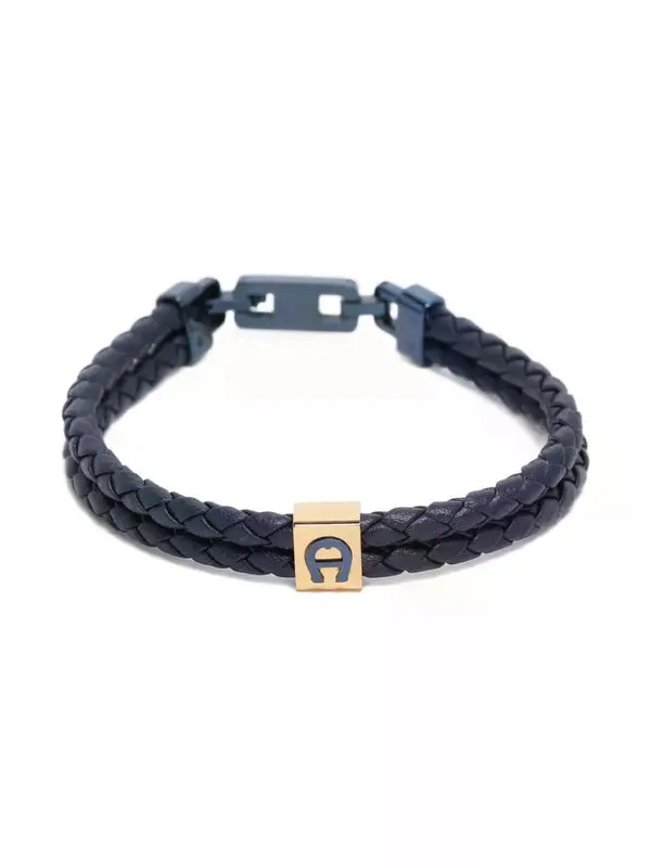 AIGNER Cord Embossed Leather Bracelet - Blue