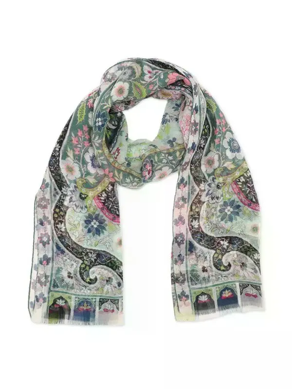 Etro Floral-print Scarf - Green