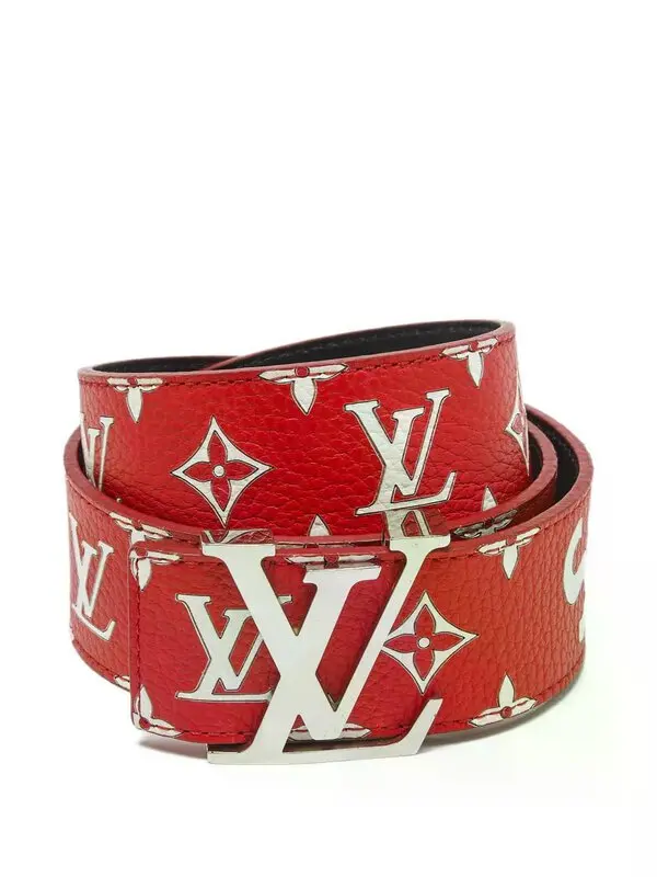 LOUIS VUITTON X Supreme Initiales Leather Belt - Red