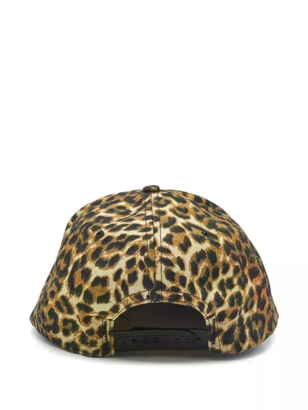 Saint Laurent Leopard-print Embroidery Cap