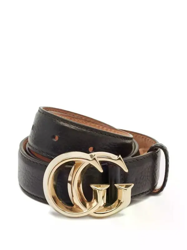 Gucci Double G Calf Leather Belt - Black