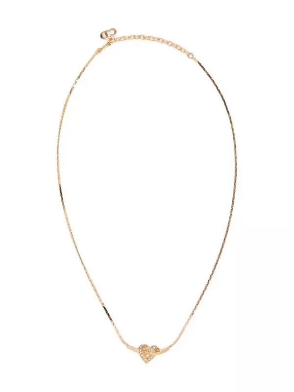 Dior Heart-pendant Necklace - Gold