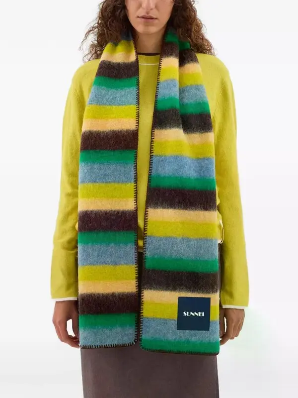 Sunnei Multicolour Stripes Scarf
