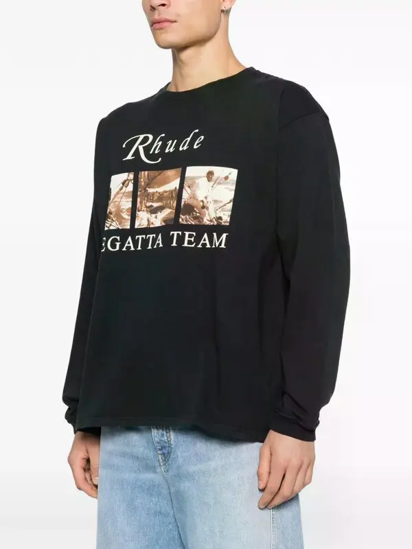 Rhude Regatta Tour Graphic-print T-shirt - Black