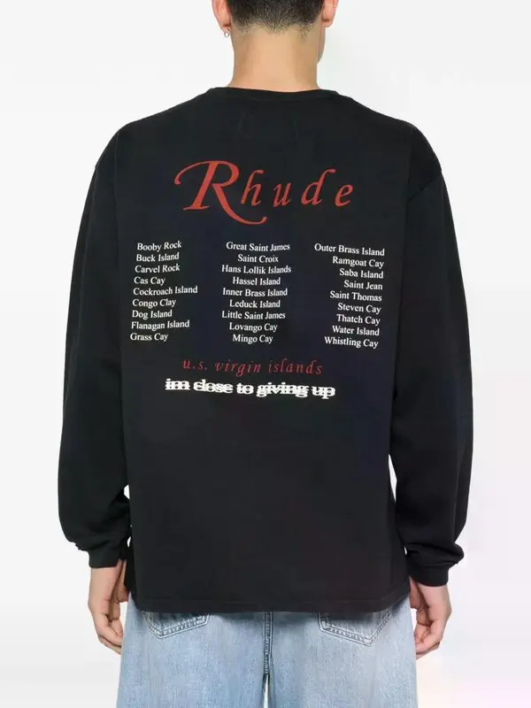 Rhude Regatta Tour Graphic-print T-shirt - Black