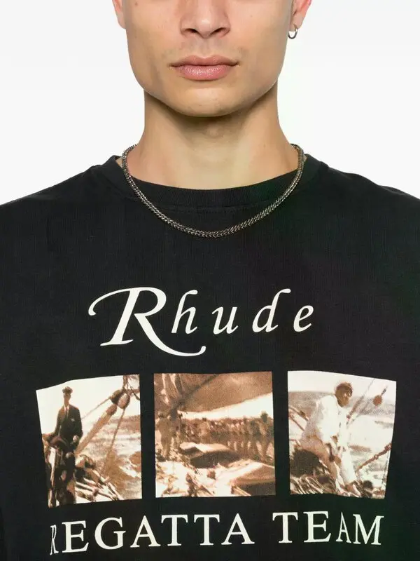 Rhude Regatta Tour Graphic-print T-shirt - Black