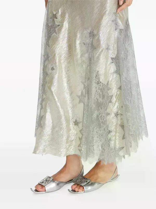 Tory Burch Star Lace-detail Slip Dress