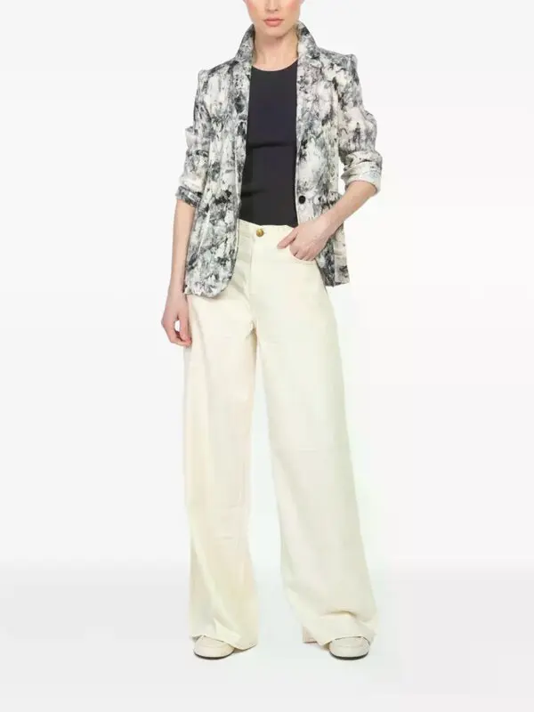 Avant Toi Printed Blazer With Button Fastening