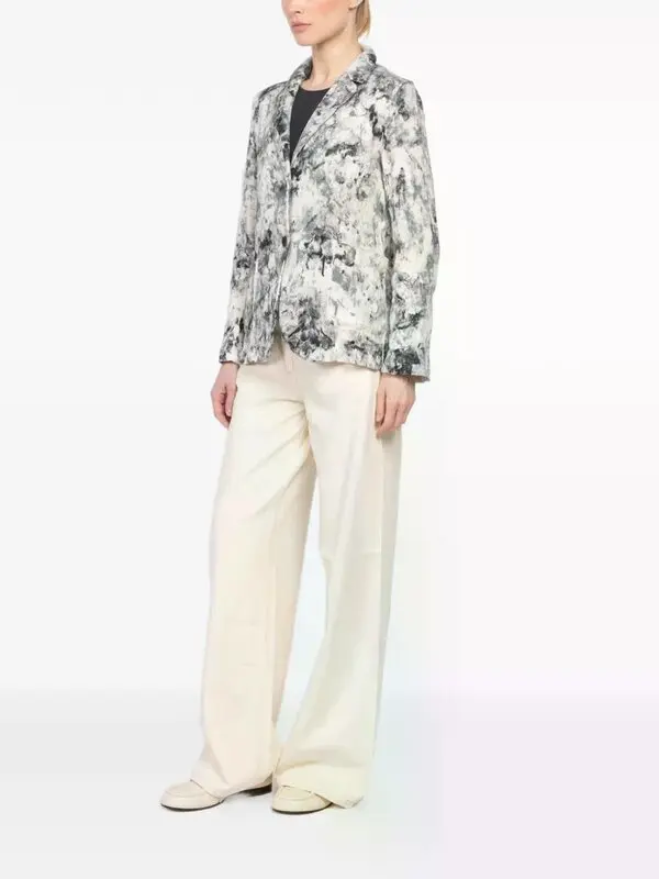 Avant Toi Printed Blazer With Button Fastening