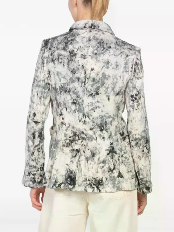 Avant Toi Printed Blazer With Button Fastening