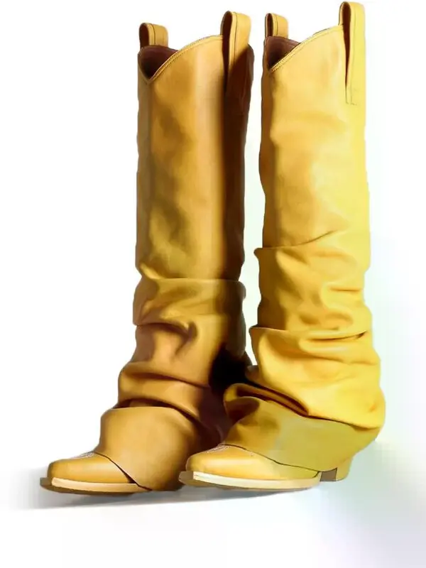 R13 Leather Cowboy Boots - Yellow