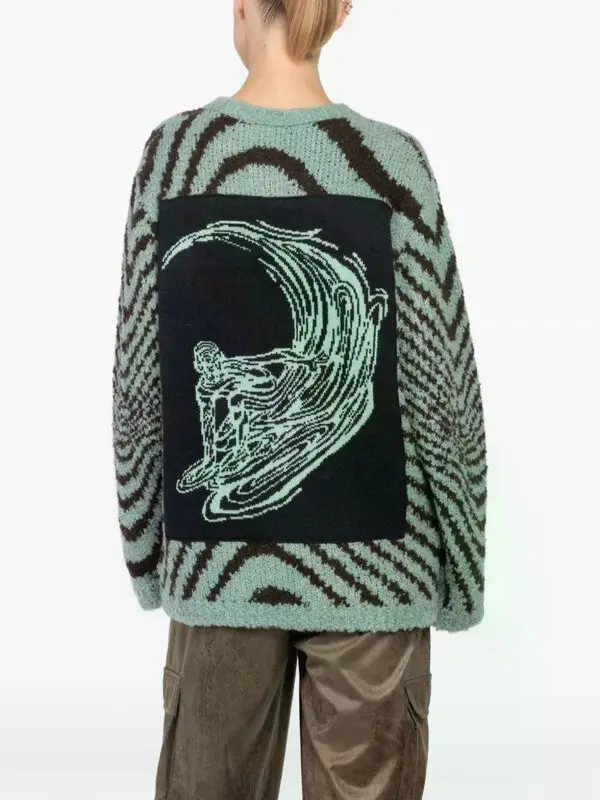 THE ELDER STATESMAN Graphic-print Sweater