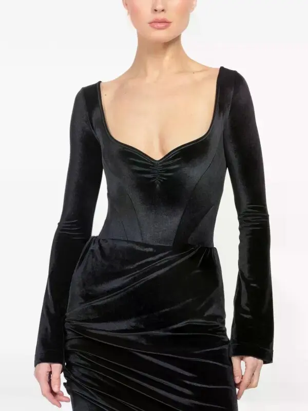 ALAINPAUL Long-sleeve Sweetheart Jumpsuit - Black