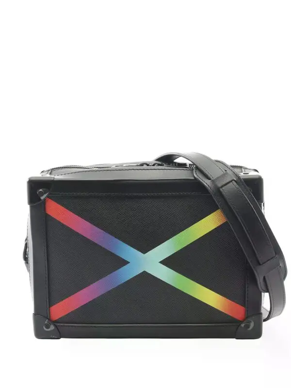 LOUIS VUITTON Taiga Rainbow Soft Trunk Crossbody Bag - Black
