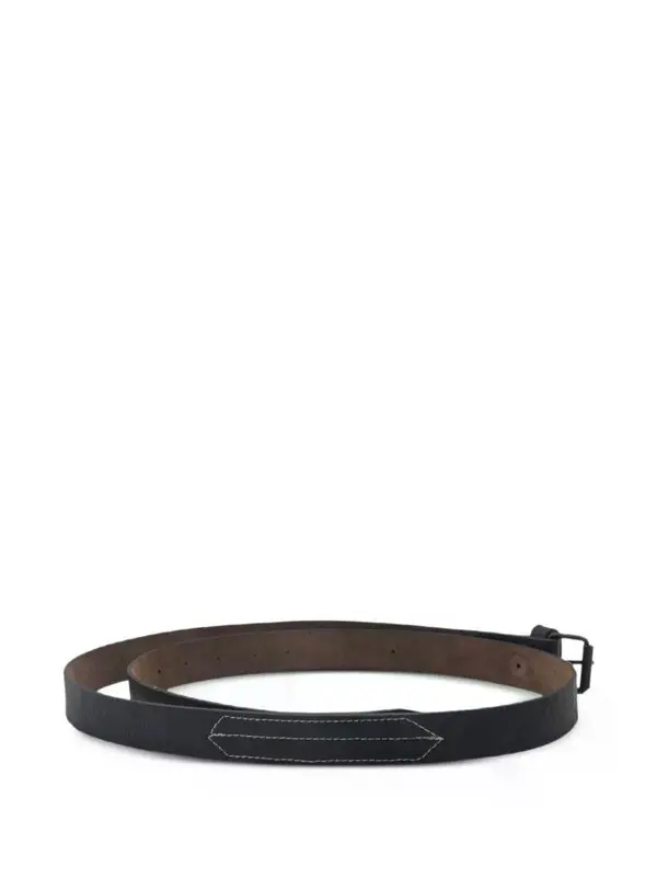 IBRIGU Topstitched Leather Belt