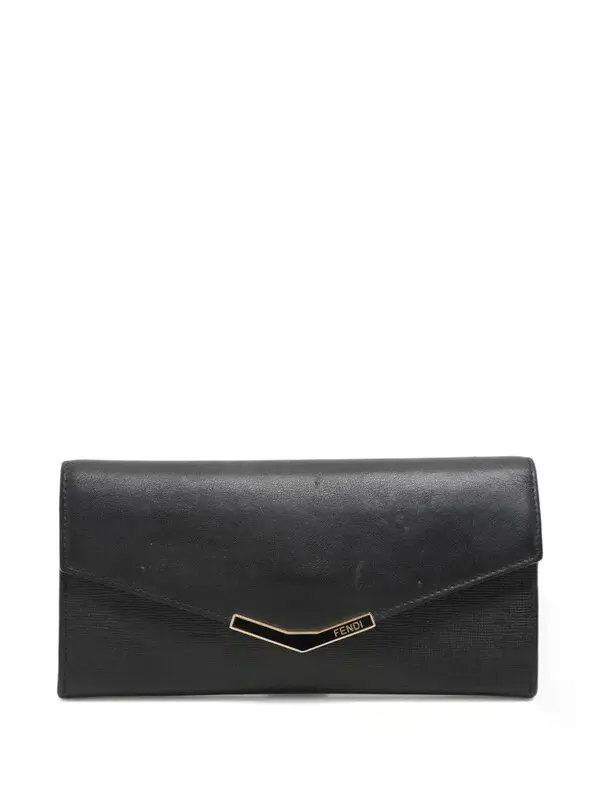 Fendi 2jours Leather Wallet - Black