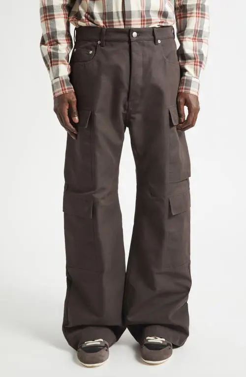 Rick Owens Geth Cotton & Nylon Cargo Pants - Dark Dust