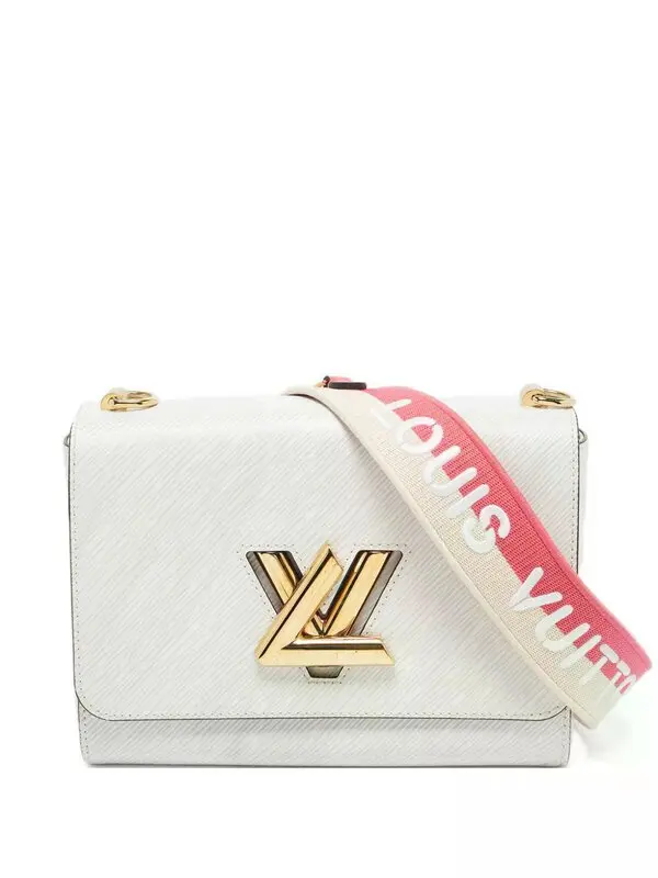LOUIS VUITTON Twist Mm Leather Crossbody Bag - White