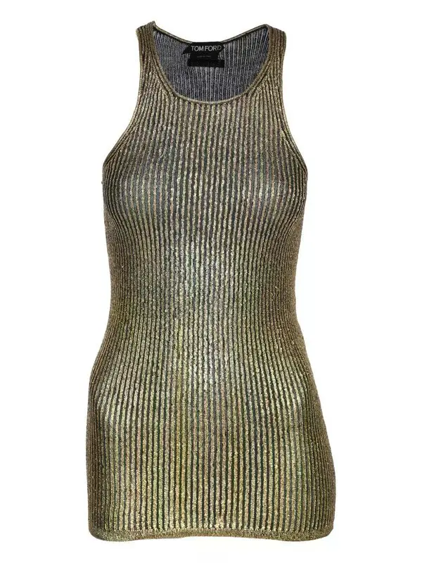 TOM FORD Ribbed Knit Scoop Neck Top