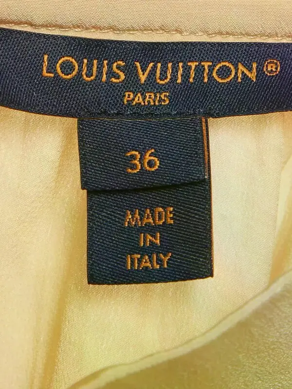 LOUIS VUITTON Silk Pleated Maxi Skirt