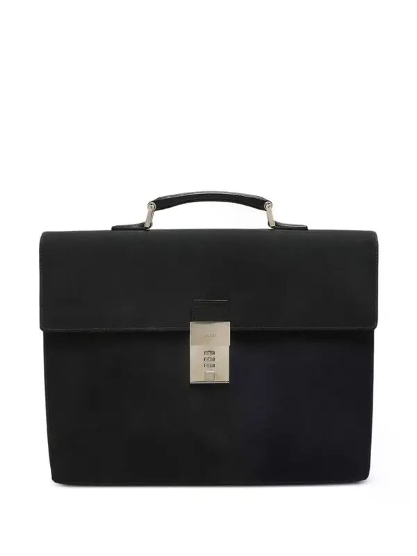 Gucci Leather Combination-lock Briefcase - Black