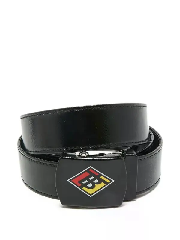 Burberry Tb Coated Canvas Belt - Black