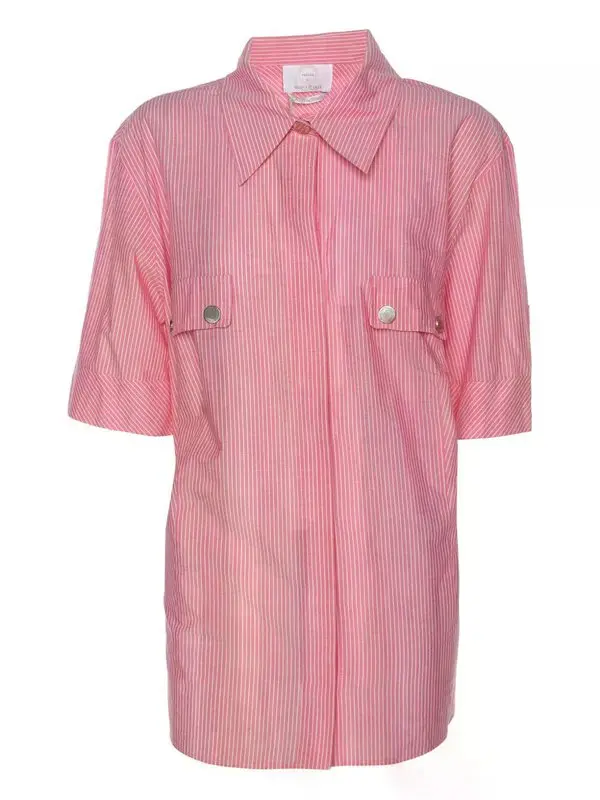 Marina Rinaldi Striped Button-front Shirt